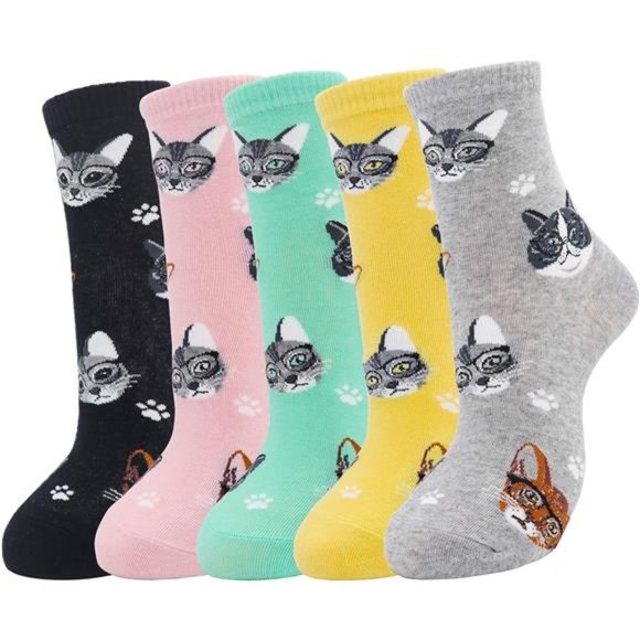 Accessories | Cat Socks Cat Gifts Cute Animal Socks Multicolored Cool ...